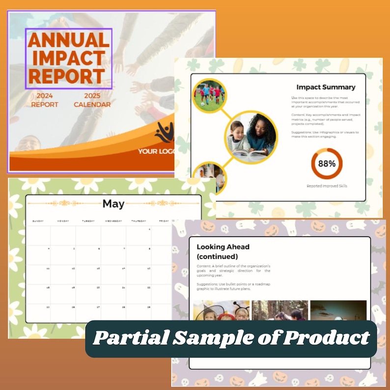 8.5"x11" Annual Report 2025 Calendar Canva Pro Template - Etsy