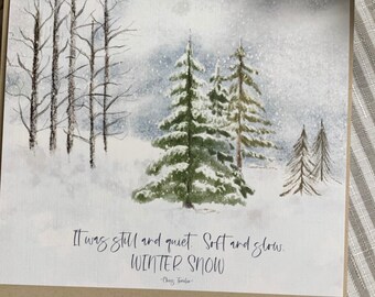 Winter Scene Card | Etsy