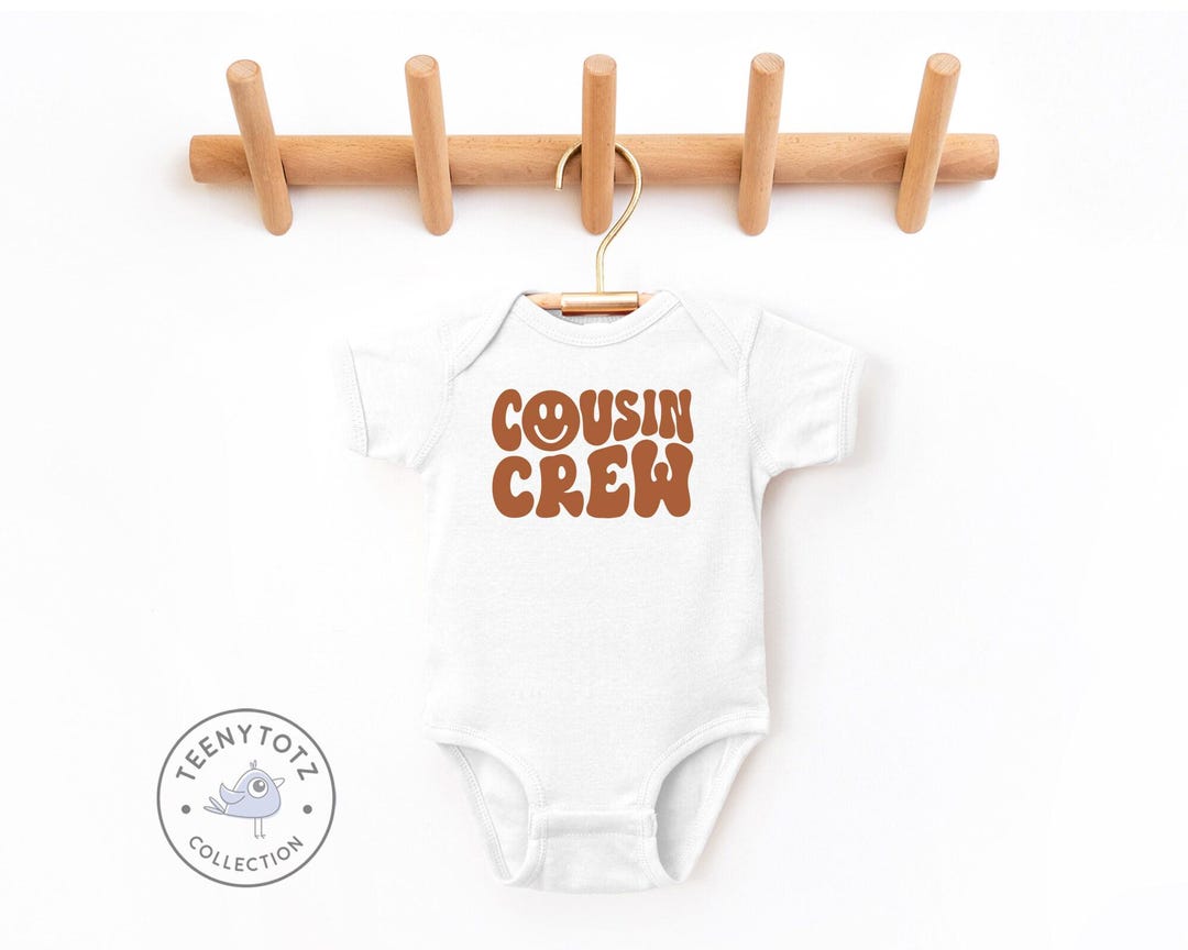 Cousin Crew Bodysuit | Retro Baby Romper, Cute Cousin Bodysuit, Boho Baby Romper, Baby Shower ...