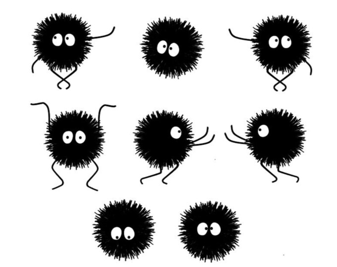 Vinyl Decal - Soot Sprites - Stickers - Bumper Stickers - 8 Pack - Etsy