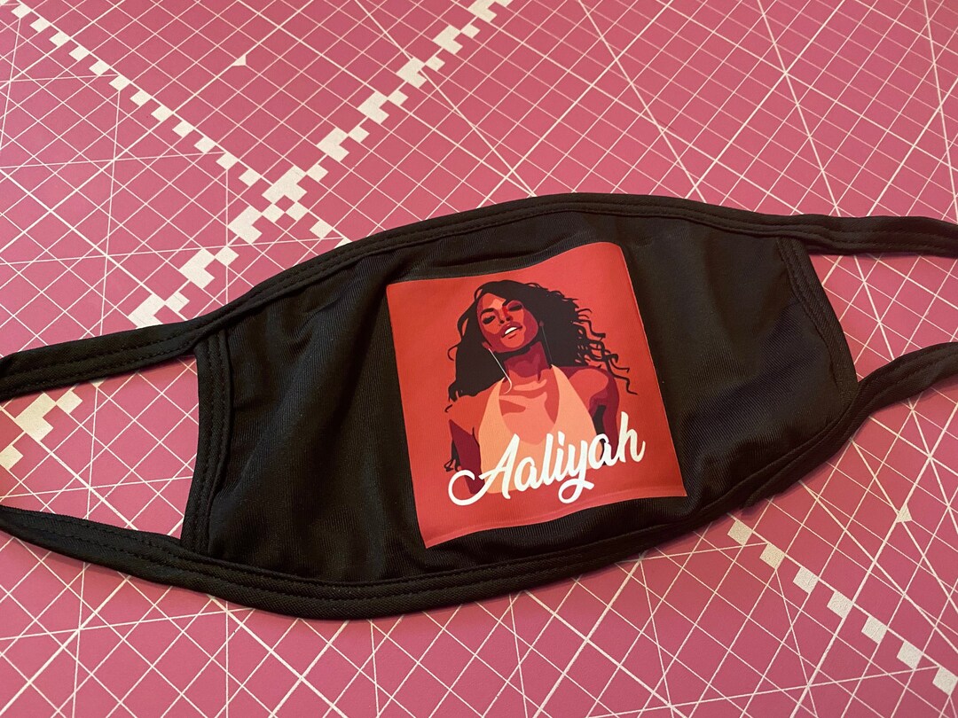 Aaliyah Full Colour R&B Face Mask Cotton High Quality - Etsy