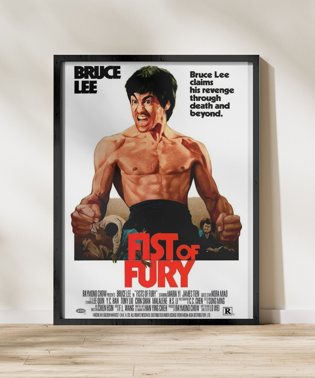 Bruce Lee Movie Posters Framed A3 and A4 High Quality 70's - Etsy