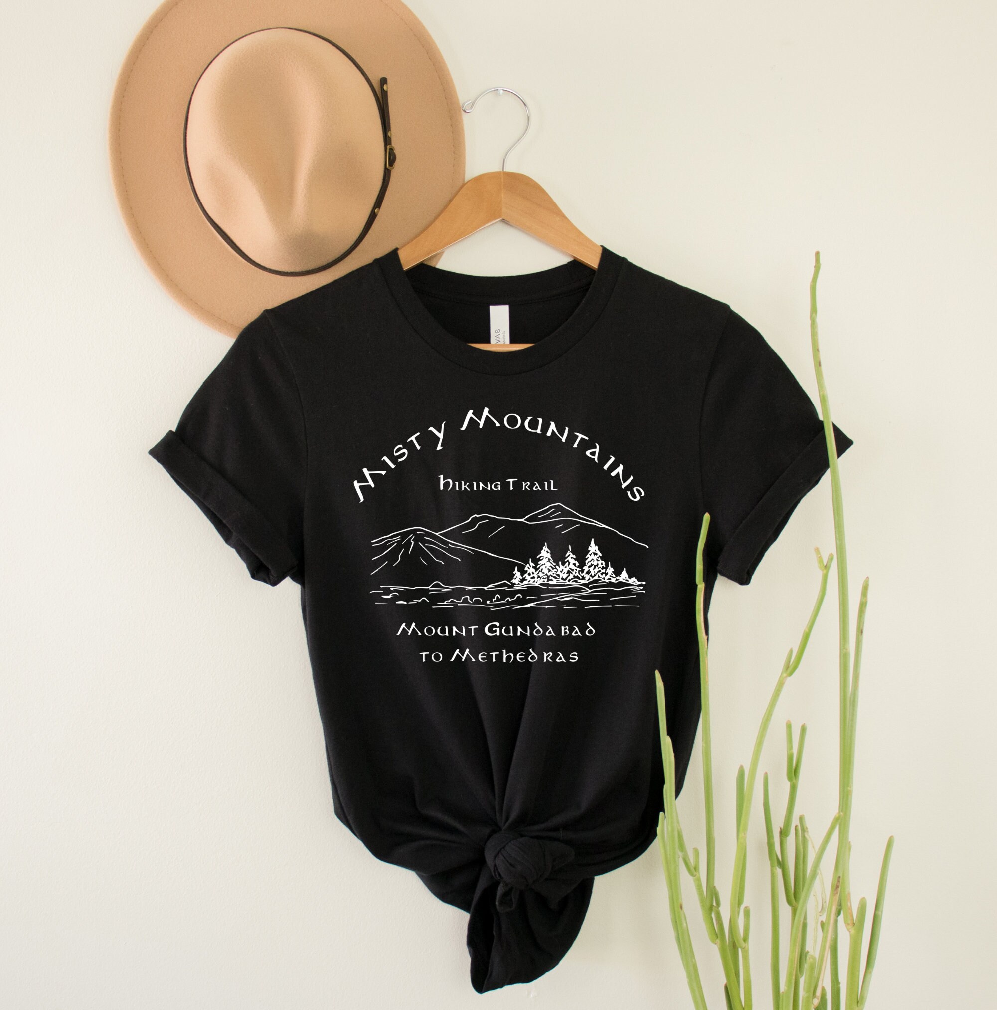 Lord of the Rings Shirt, Misty Mountain Hiking Trail Tshirt, LOTR Fan ...