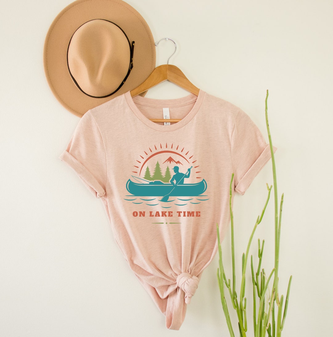 On Lake Time Tshirt, Summer Vacation Graphic Tee, Boating Shirt, Lake ...