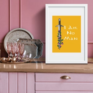 I Am No Man Art Print, LOTR Matte Poster Print, Lord of the Rings Wall ...