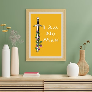 I Am No Man Art Print, LOTR Matte Poster Print, Lord of the Rings Wall ...