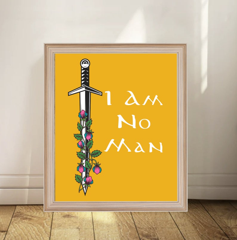 I Am No Man Art Print, LOTR Matte Poster Print, Lord of the Rings Wall ...