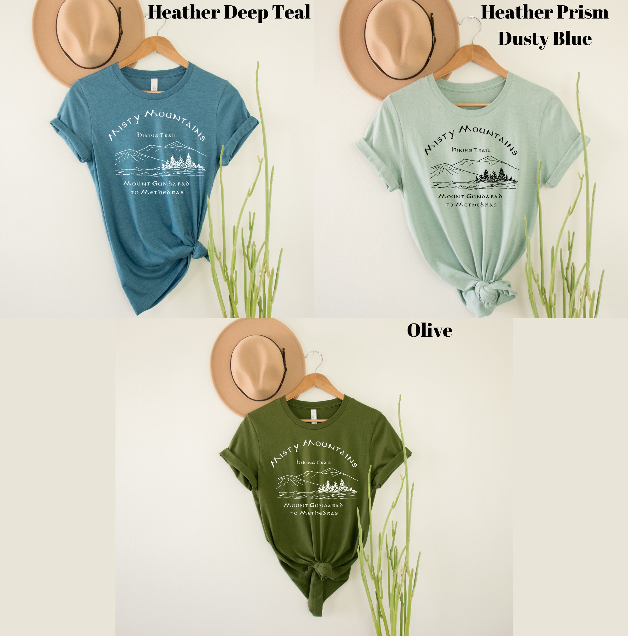 Lord of the Rings Shirt, Misty Mountain Hiking Trail Tshirt, LOTR Fan ...