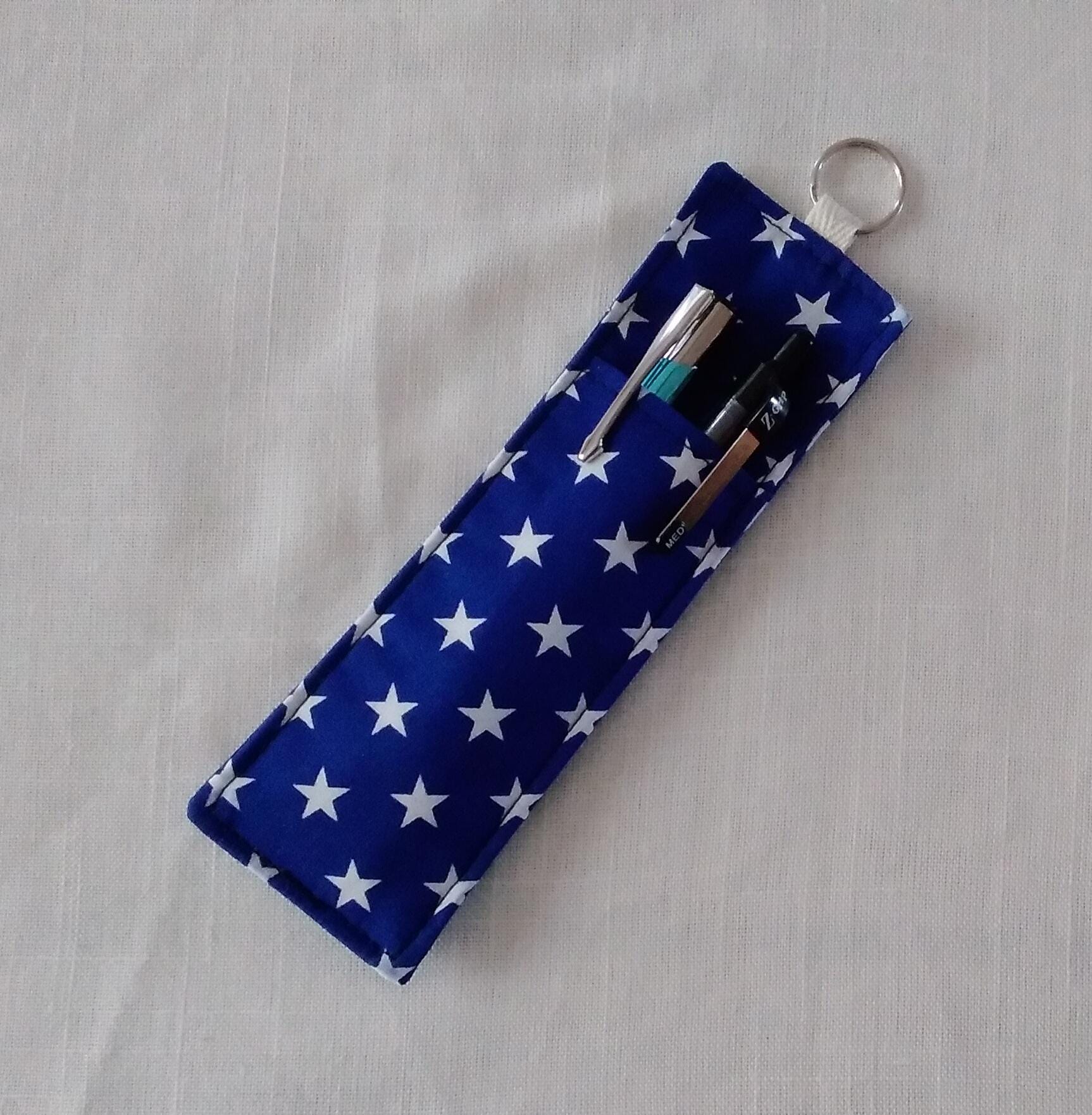 Handmade Cotton Lanyard Pen Holder: Choice of Colours and Patterns - Etsy