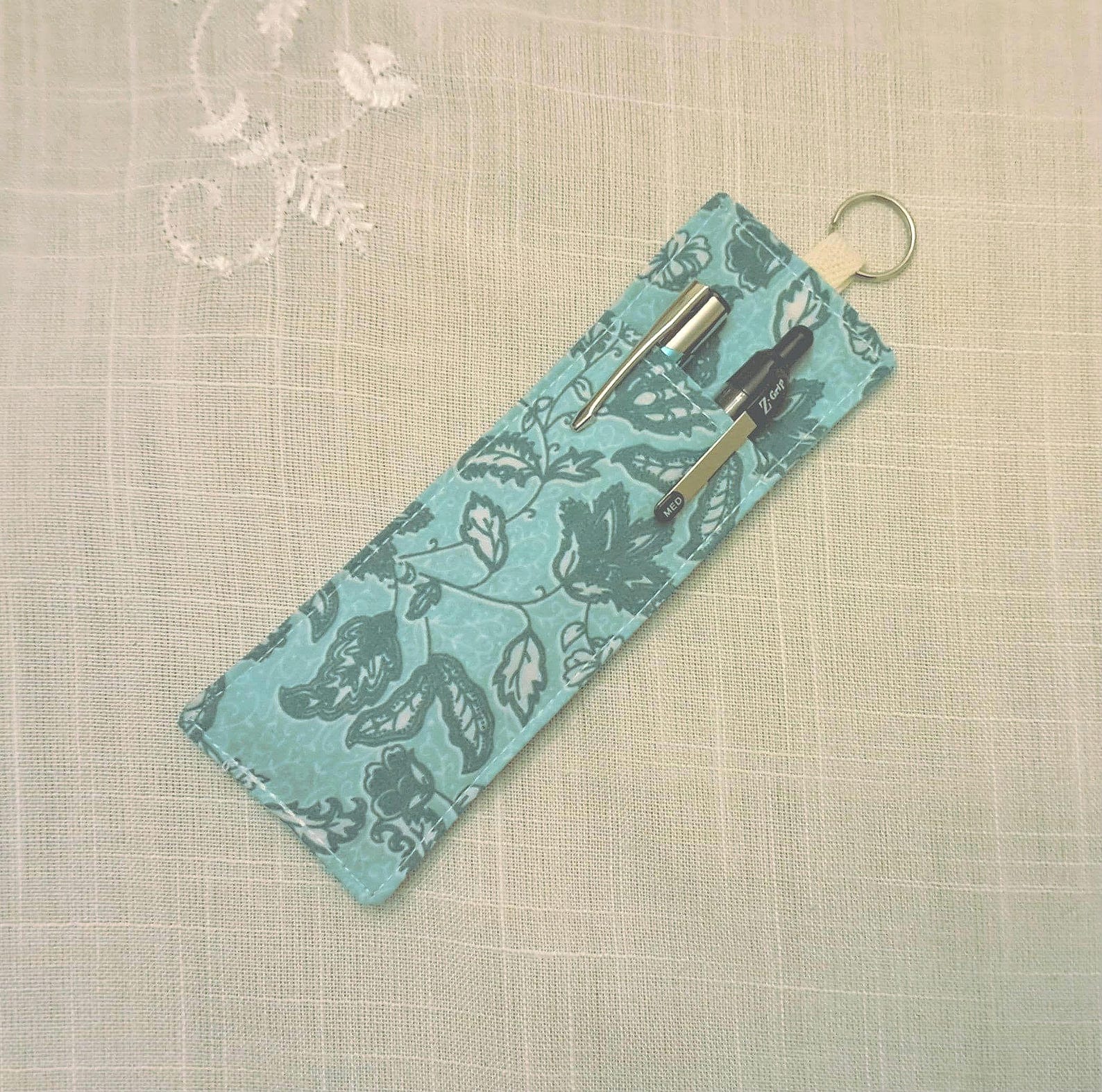 Handmade Cotton Lanyard Pen Holder: Choice of Colours and Patterns - Etsy