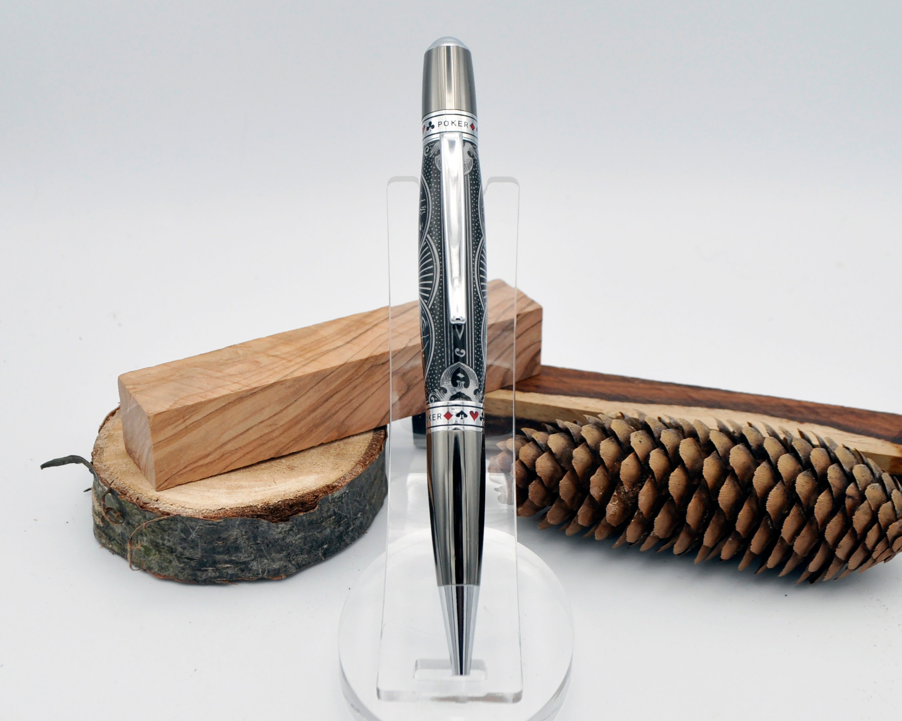 Beautiful Handmade Black and Red Poker Playing Card Pen - Etsy