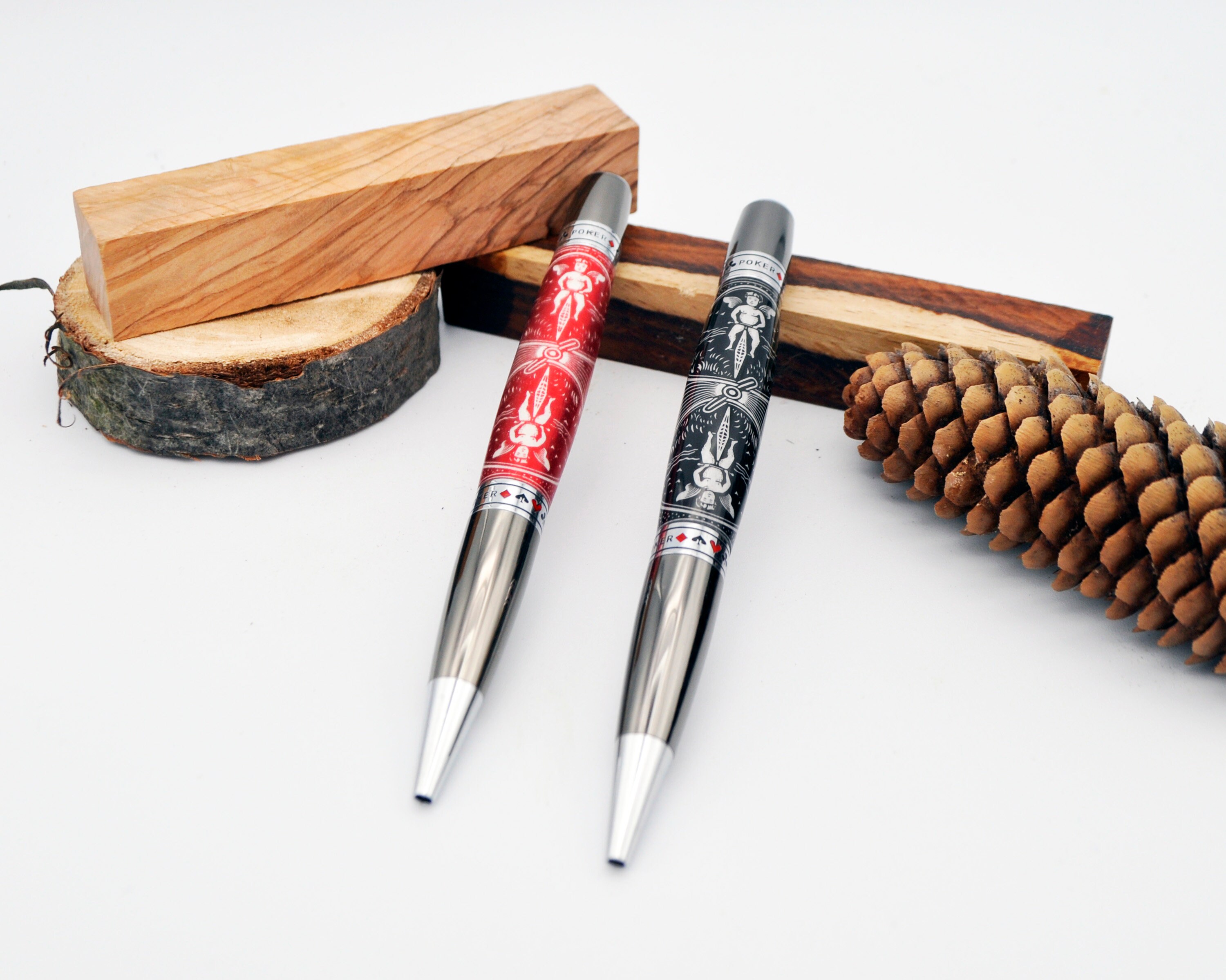 Beautiful Handmade Black and Red Poker Playing Card Pen | Etsy