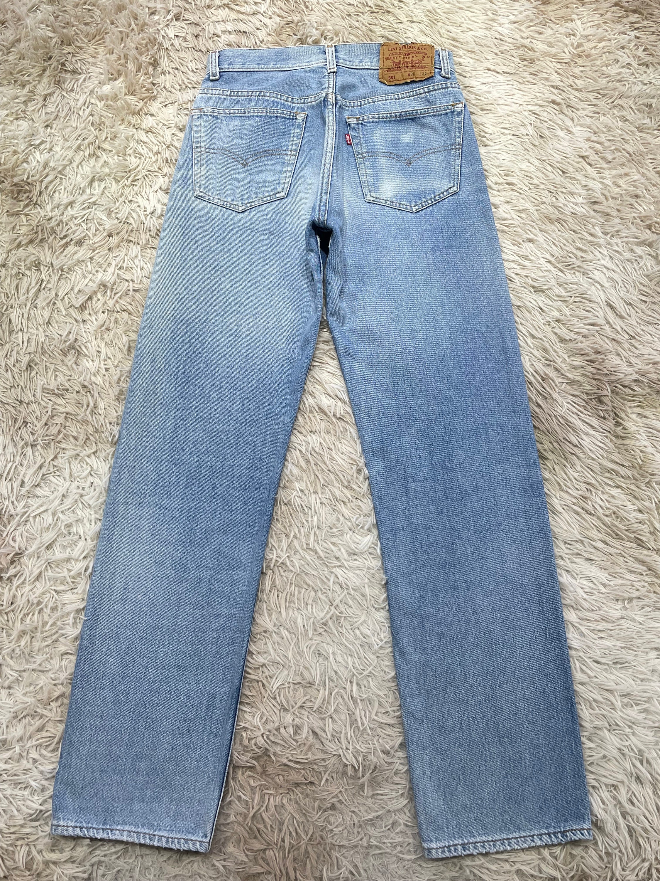 Vintage Levi's 501 Jeans Light Wash Blue W 28 Made in USA - Etsy