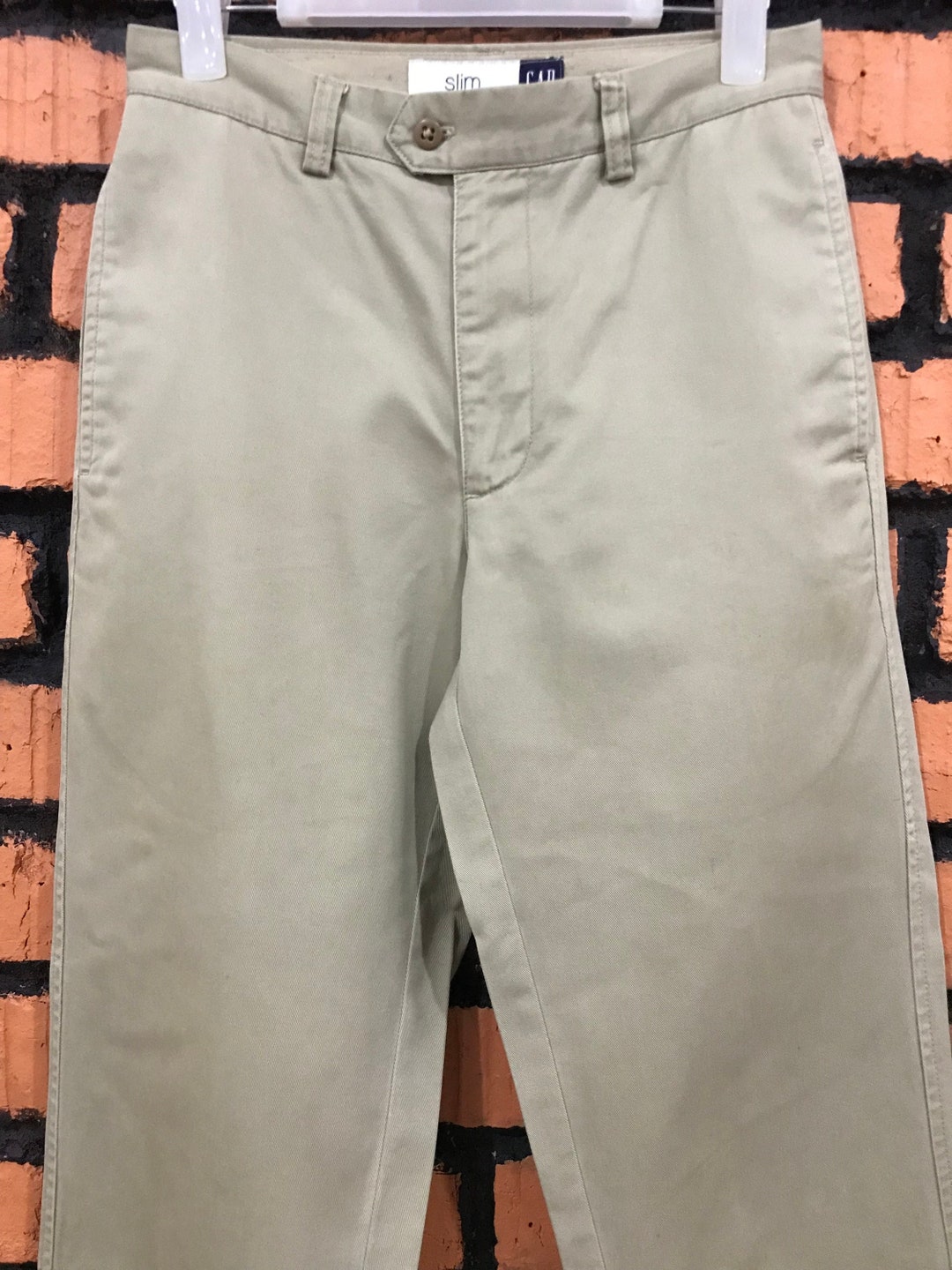 Vintage GAP Khaki Chinos Slim Fit Pants Size 27 - Etsy
