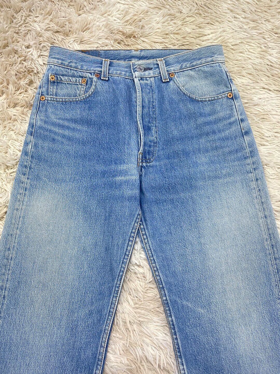 Vintage Levi's 501 Jeans Light Wash Blue W 28 Made in USA - Etsy