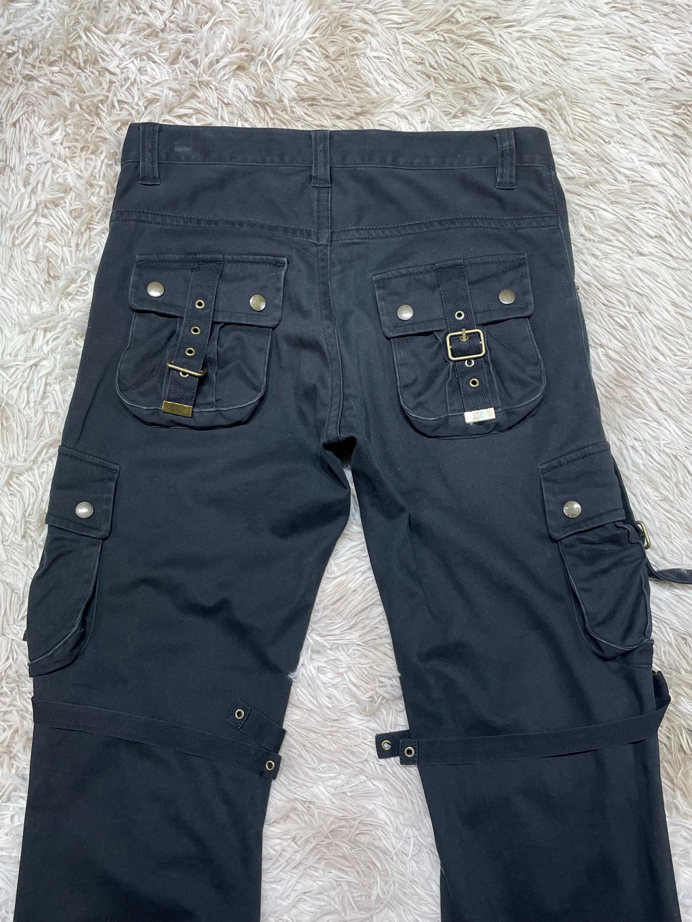 TETE HOMME Black Boot Cut Low Rise Tactical Cargo Pants Size M W 30 - Etsy