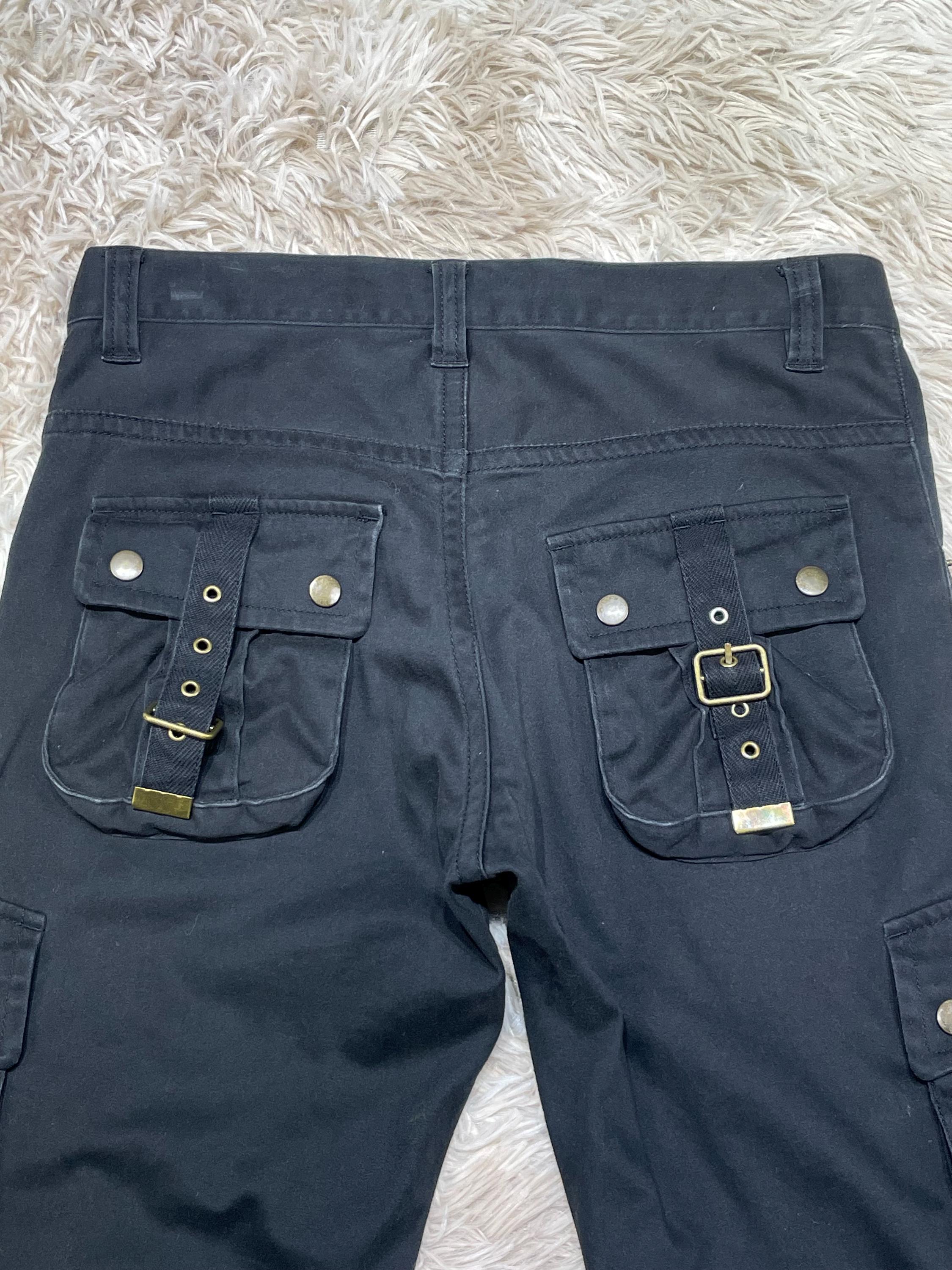 TETE HOMME Black Boot Cut Low Rise Tactical Cargo Pants Size M W 30 - Etsy