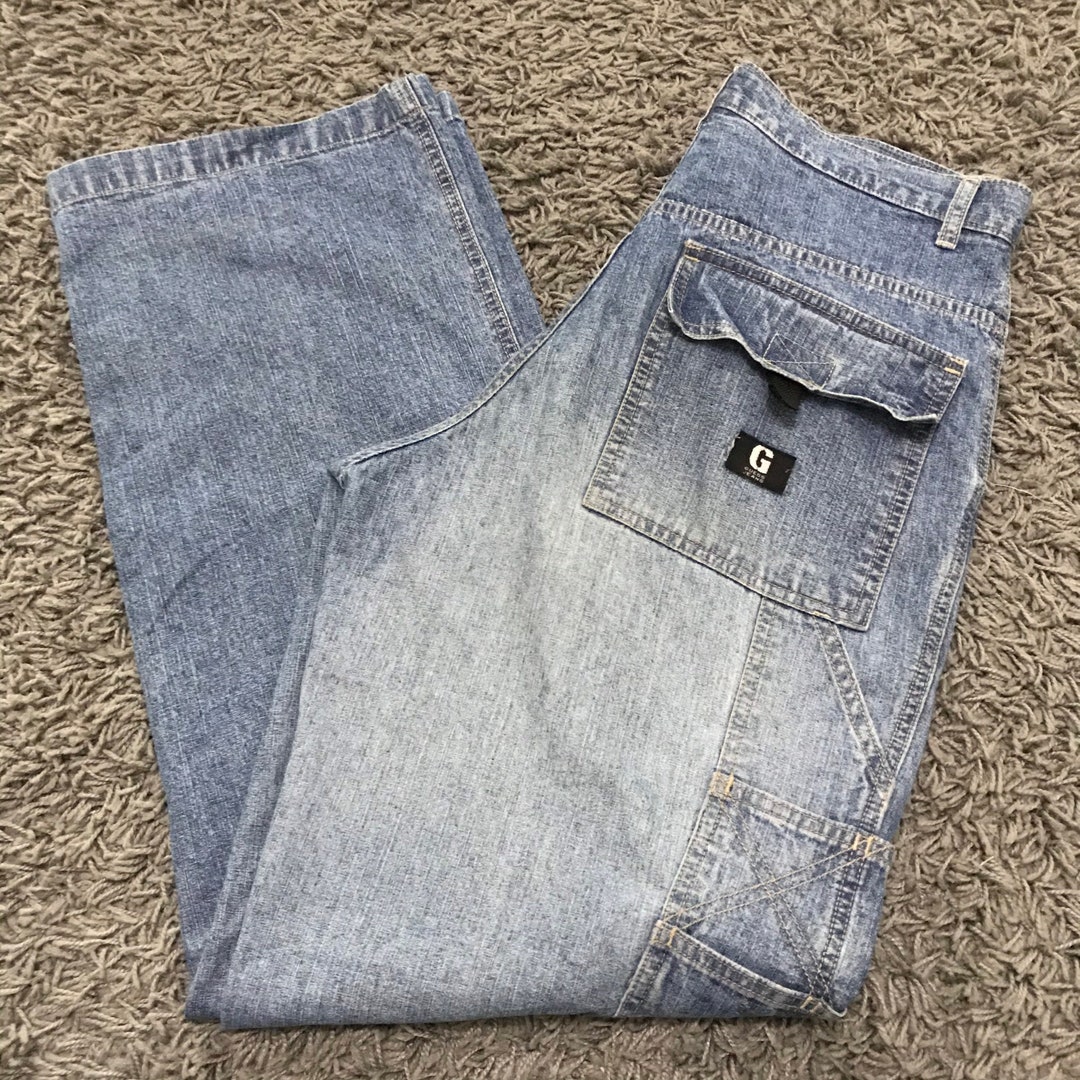 Vtg Guess Blue Jeans Carpenter Pants Loose Baggy Size 30 - Etsy