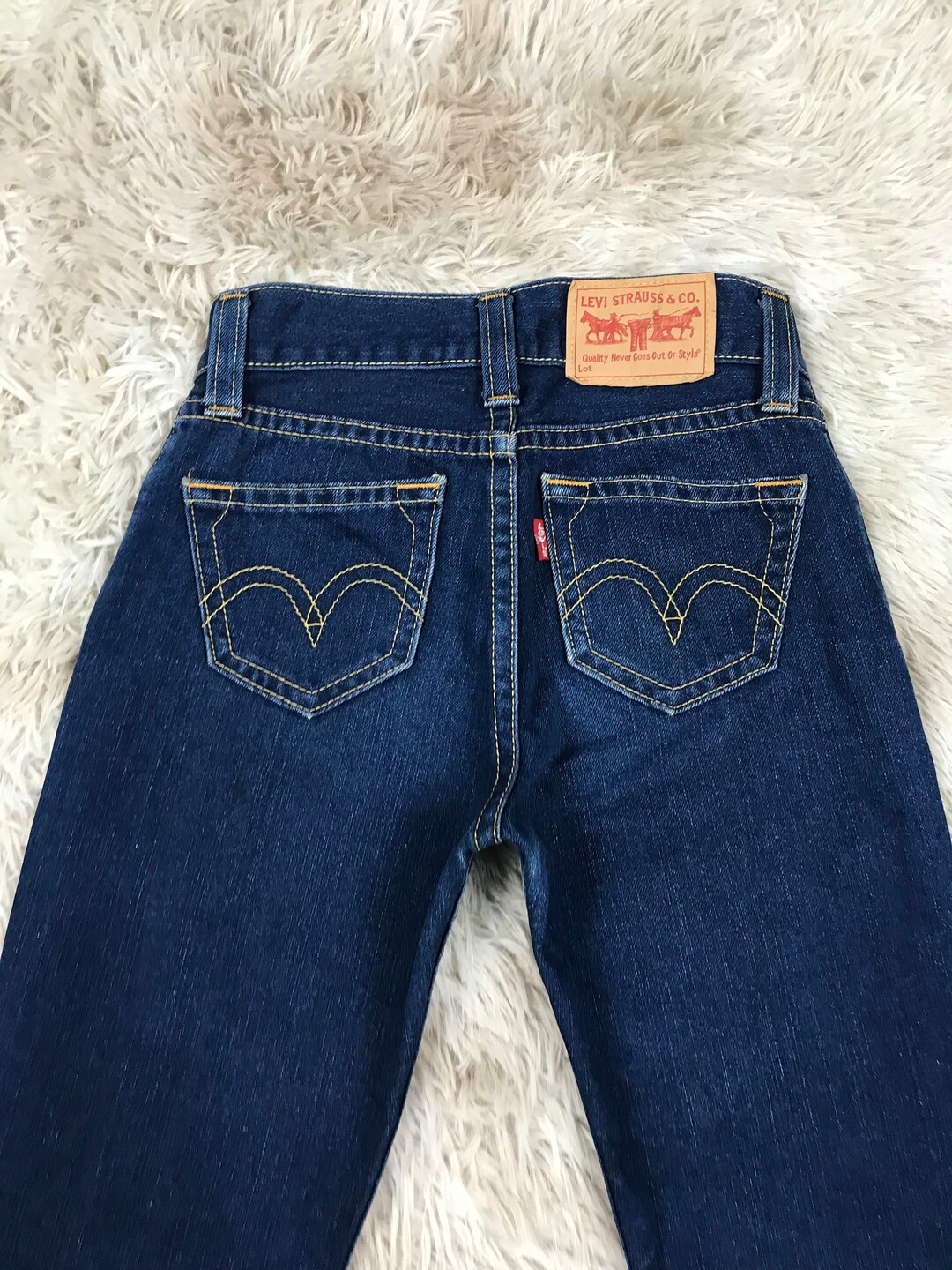 Levis Type 1 Tough Boot Blue Jeans Low Rise Flare Medium Wash Denim W ...