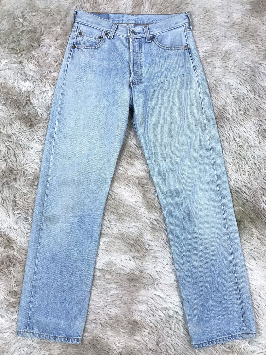 Vintage 90'S Levi's 501 Jeans Light Wash Blue Worn W28 Made in USA - Etsy