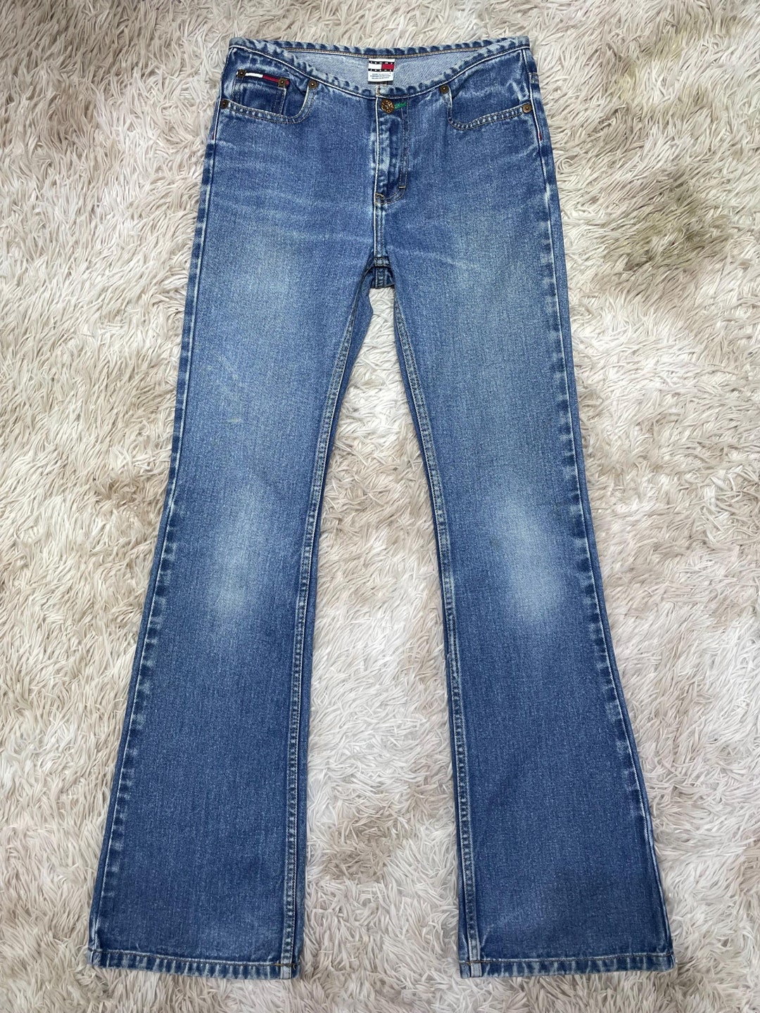 Y2K Tommy Hilfiger Jeans Light Wash Medium Rise W26 Flare Boot Cut ...