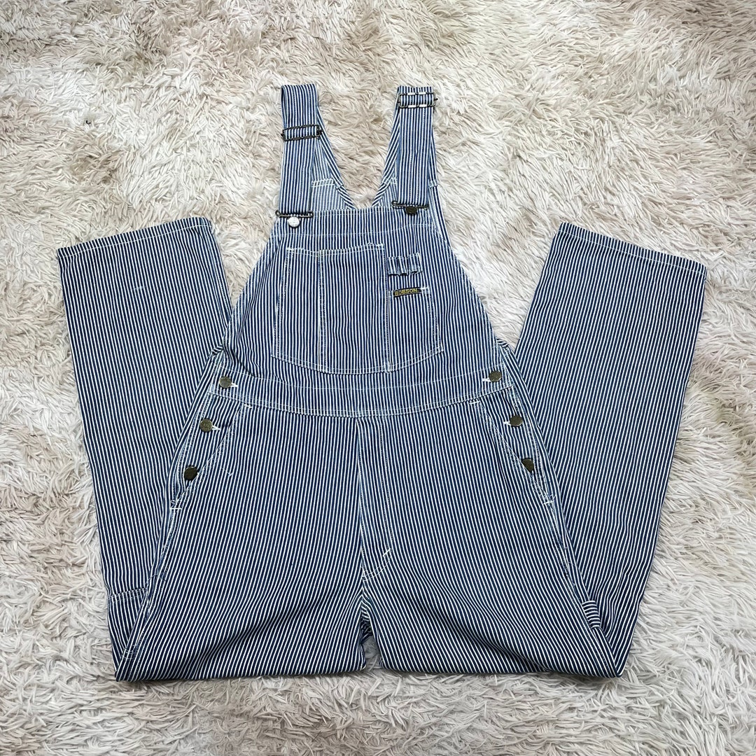 Vintage Bobson Overall Hickory Stripe Jeans Overall Pants Carpenter W ...