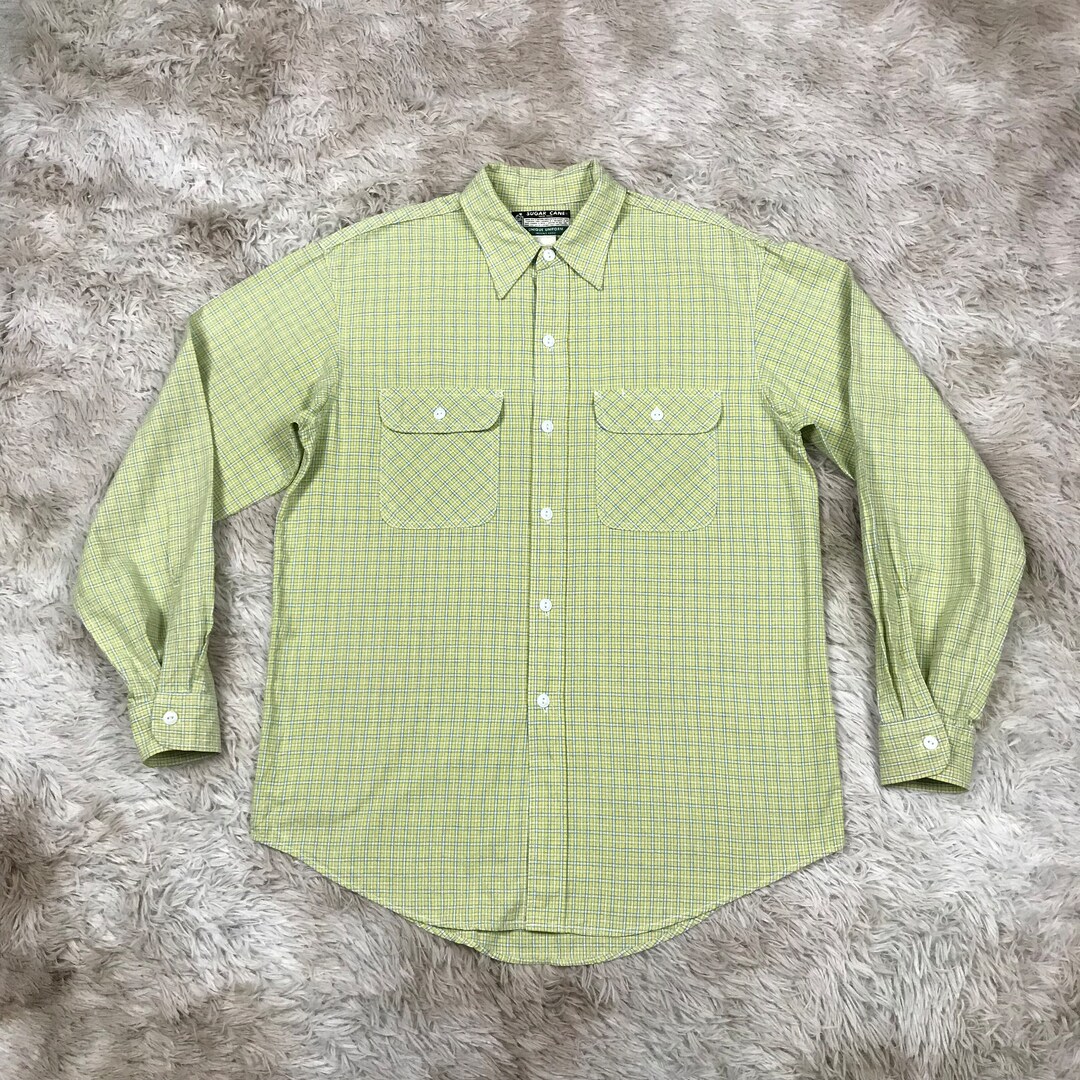 Sugar Cane by TOYO Ent. Workwear Uniform Blue Yellow Check - Etsy