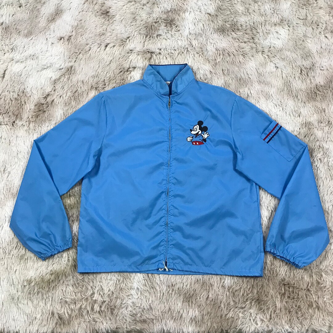 Vintage 70's Mickey Mouse Blue Embroidered Windbreaker Men Small S - Etsy