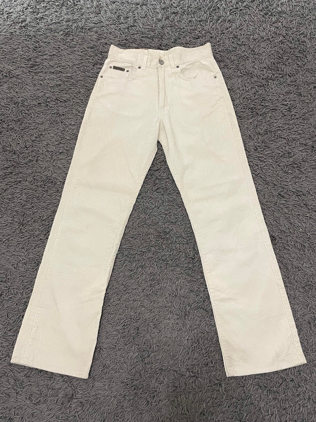 Vintage Calvin Klein Jeans off White Corduroy W 27 Boot Cut Made in ...
