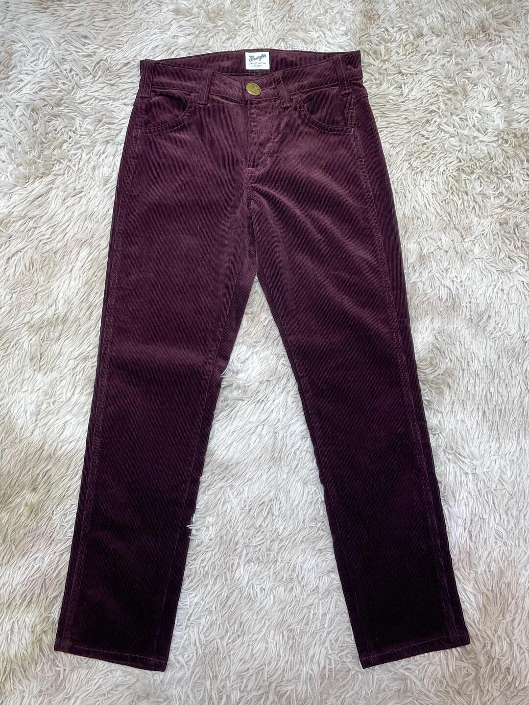 Wrangler Japan Maroon Corduroy Ankle Jeans Stretch Women Size M W27 - Etsy