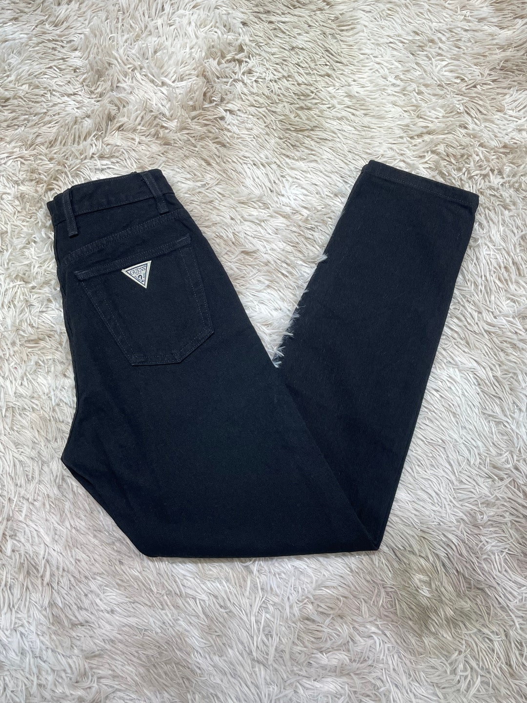 Vintage Guess Black Jeans High Rise Jeans Women Size 27 W 25 Made in ...