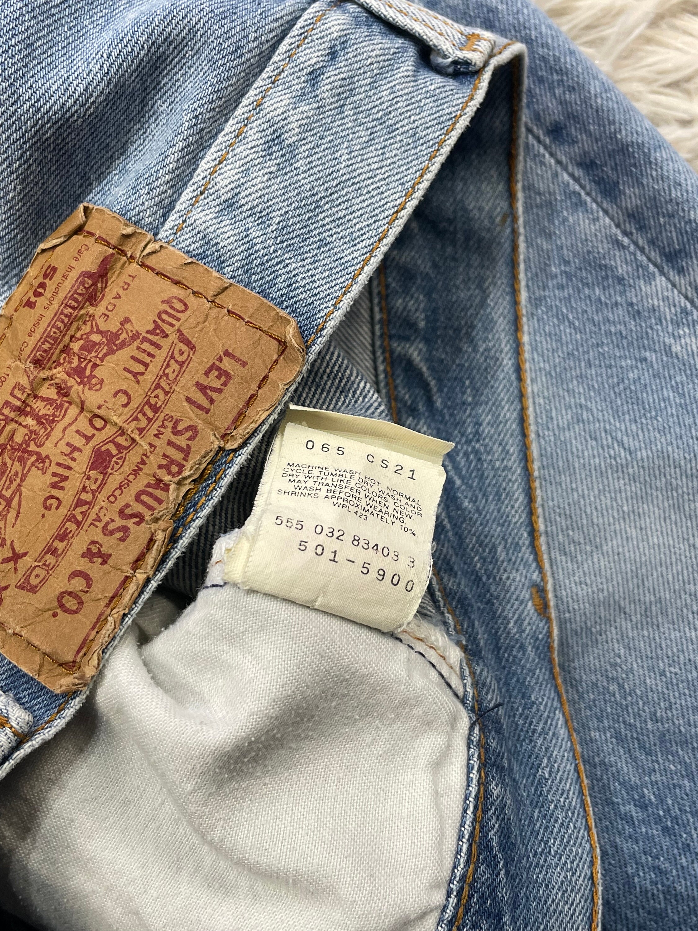 Vintage Levi's 501 Jeans Light Wash Blue W 28 Made in USA - Etsy
