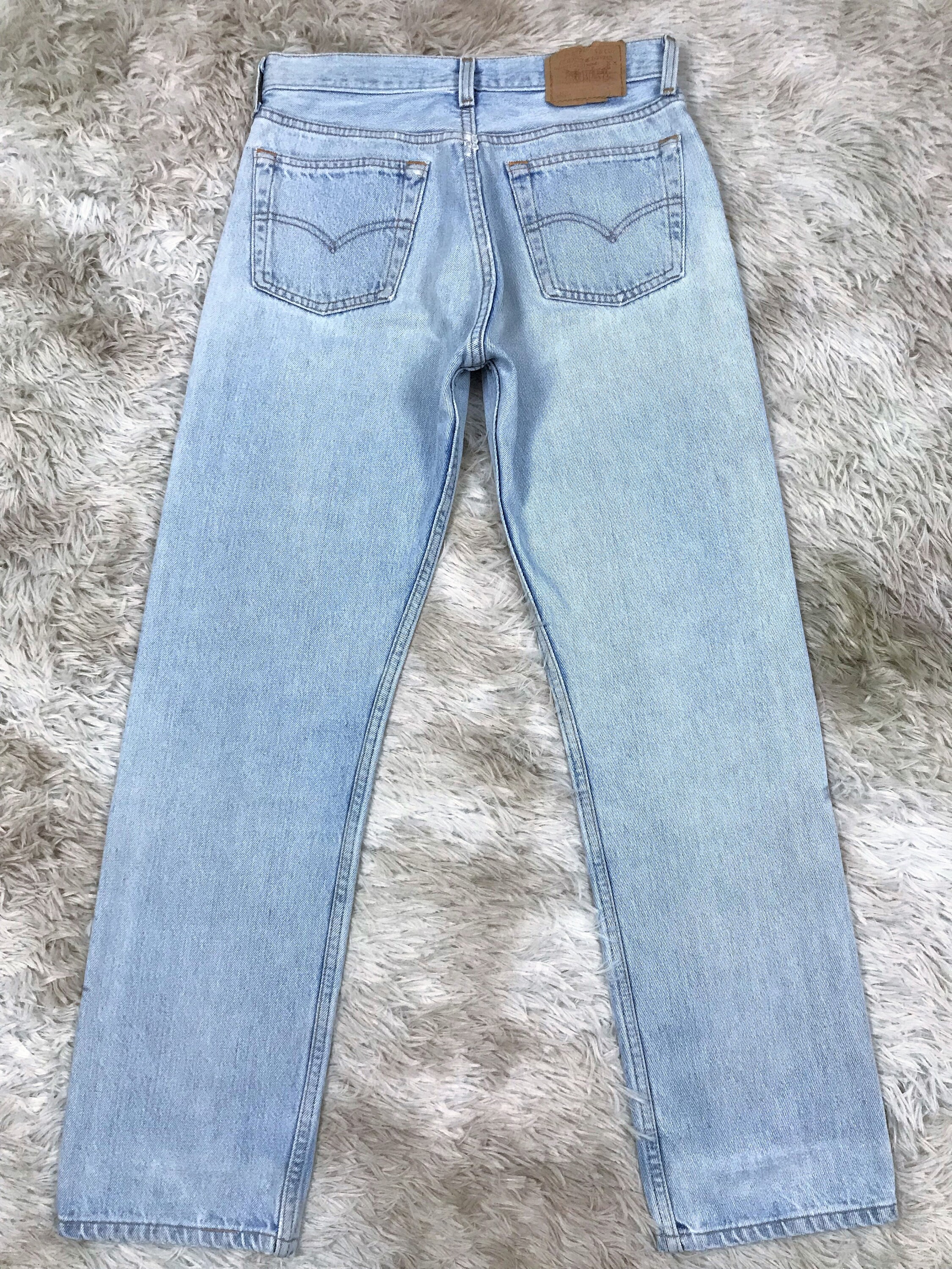 Vintage 90'S Levi's 501 Jeans Light Wash Blue Worn W28 Made in USA - Etsy