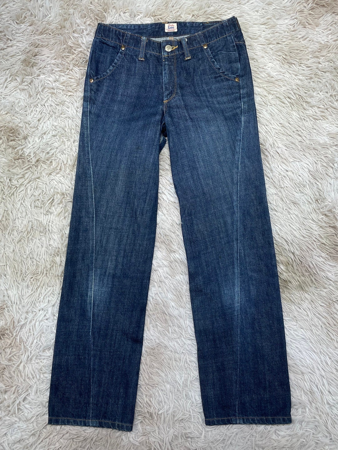 Lee Jeans Navy Blue Twisted Seams Women Engineered Jeans W 27 Made in ...