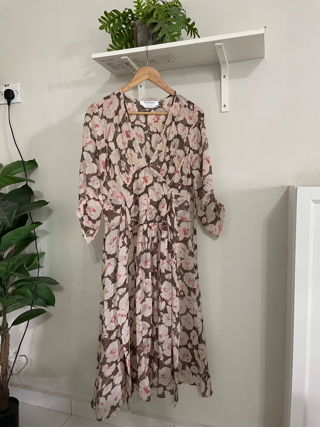 MAX MARA Pure Seta Silk Dress Floral - Etsy