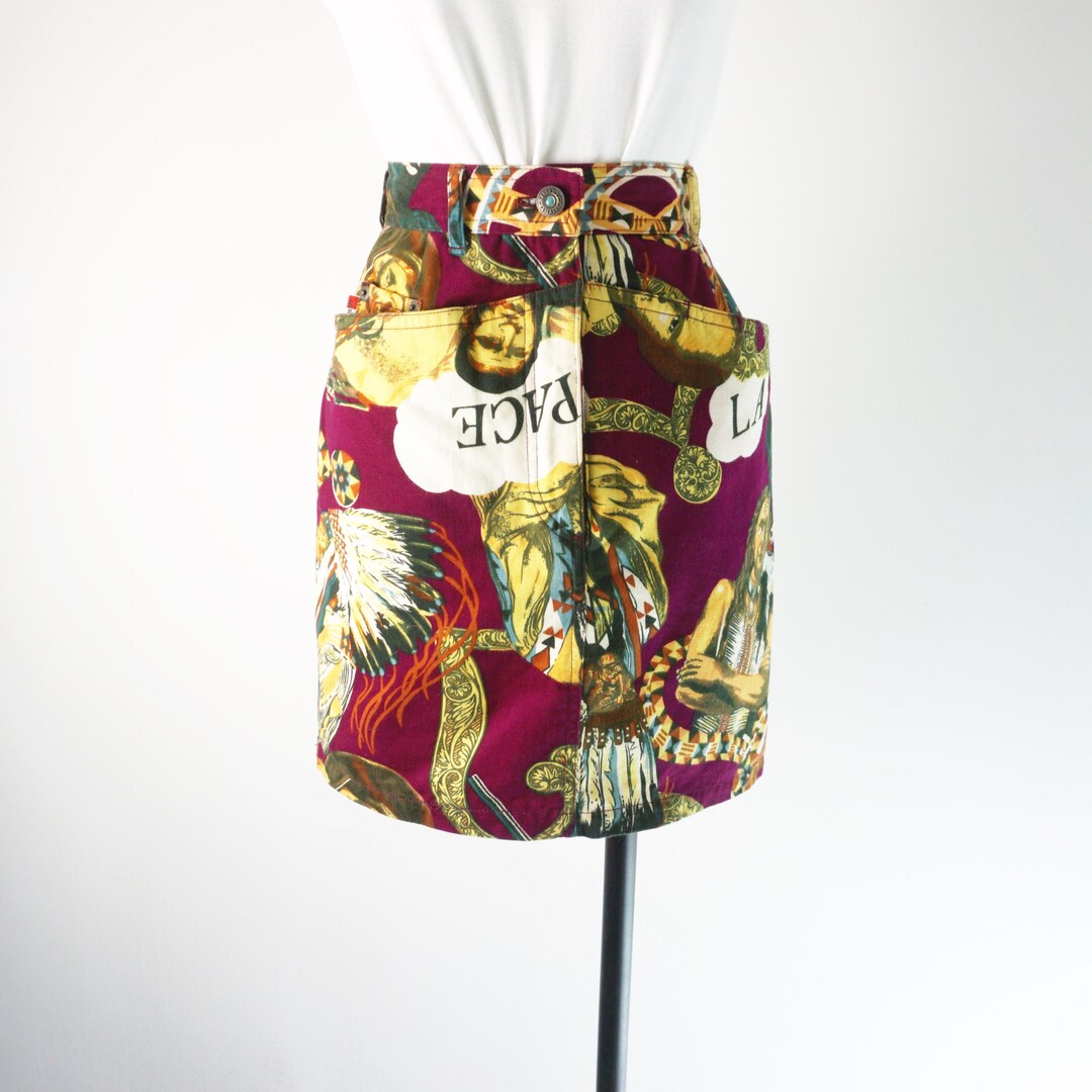 Moschino Jeans Colorful Art Apache Style Made in Japan 90s Vintage ...