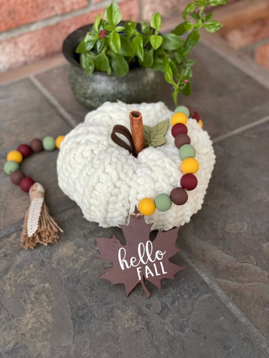 Chenille Pumpkin - Etsy