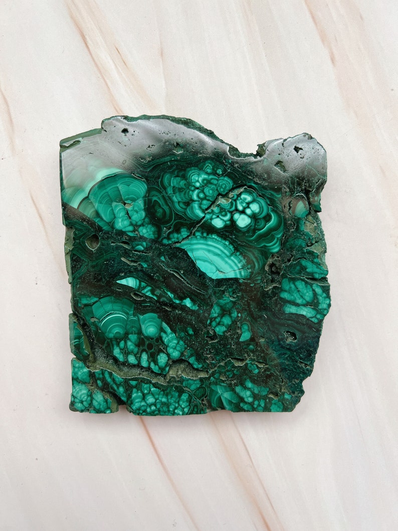 171g Malachite Slab | Crystal Slab | Malachite Slice | Protective Stone ...