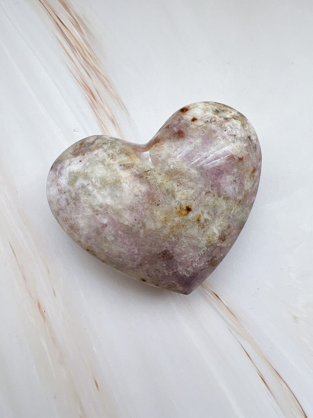 Hackmanite Large Heart | UV Activated Heart | Crystal Heart Carving ...