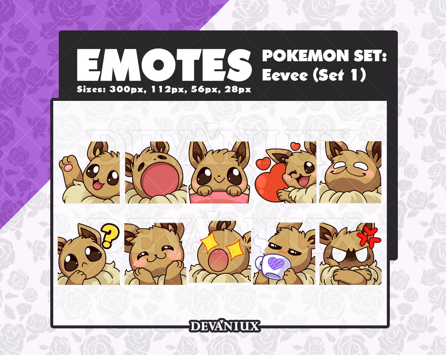 Twitch Emotes POKEMON : Eevee SET 01 - Etsy