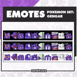 Twitch Emotes - POKEMON : Gengar - Set 01 - Etsy