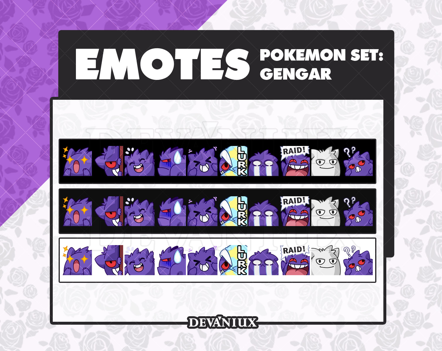 Twitch Emotes POKEMON : Gengar Set 01 - Etsy