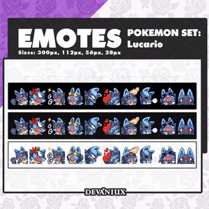 Twitch Emotes POKEMON : Lucario SET 01 - Etsy Australia