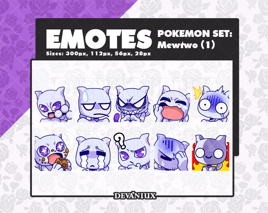 Twitch Emotes POKEMON : Mewtwo SET 01 - Etsy UK