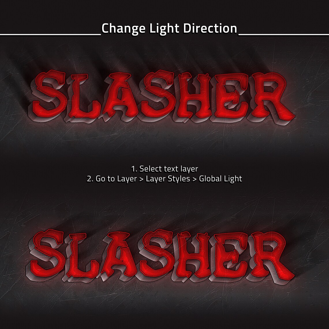 Slasher PSD Text Effect and Social Media Templates - Etsy