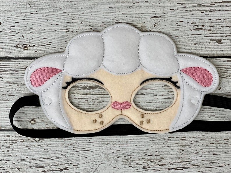 Embroidered Felt Little Bo Peep & Sheep Masks: Storybook Costume Prop ...