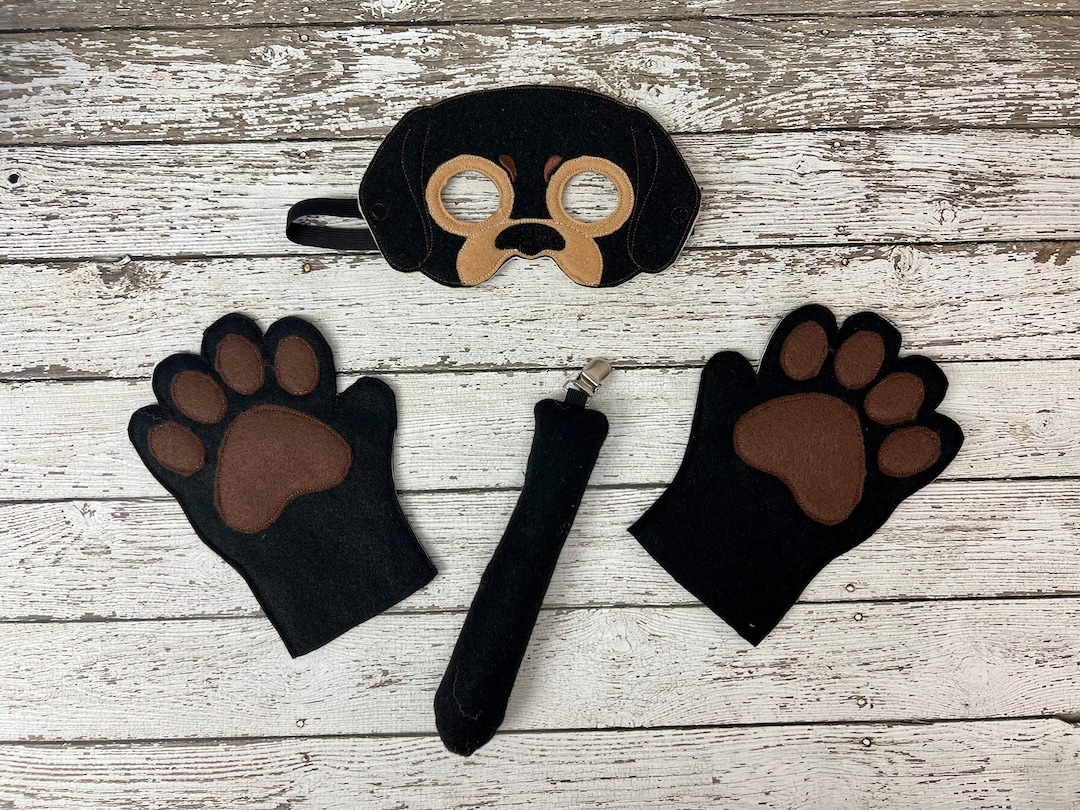 Rottweiler Dog Costume Rottweiler Mask Dog Mask Dog Tail Dog Mitts ...