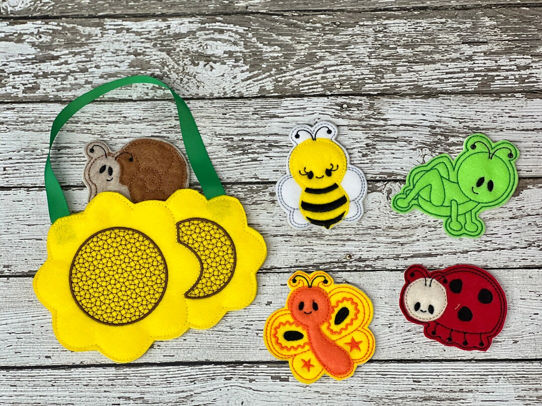 Spring Bugs Finger Puppets Insects Felt Finger Puppets for Kids Finger ...