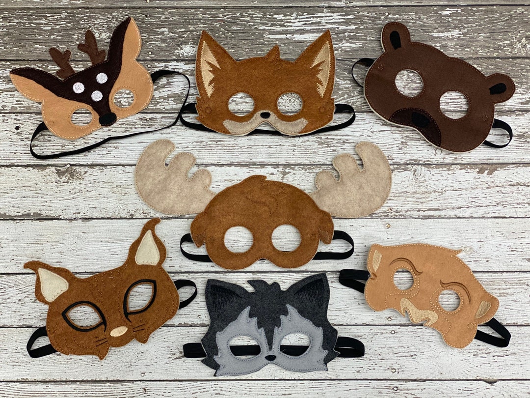 Felt Woodland Animal Masks: Kids Halloween Costumes - Etsy