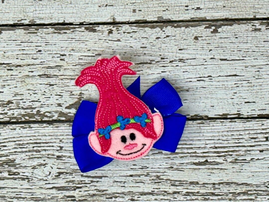 50 % OFF Embroidered Troll Feltie on Grosgrain Ribbon, 3" - Etsy